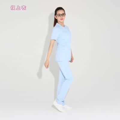 34001 夏季护士服短袖女口腔医院工作服薄款美容院医师分体套装