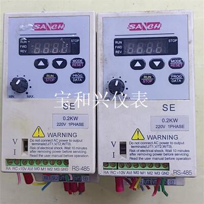 SANeH三基变频器,SE一20021A,0.2KW.二手拆