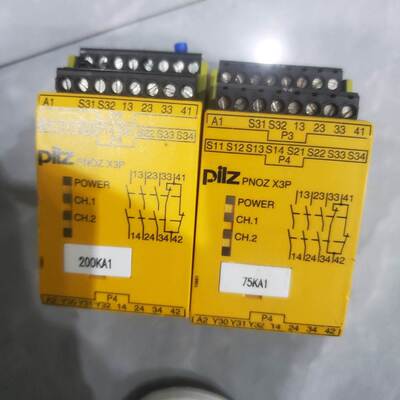 拆机皮尔磁继电器PNOZX3P订货号777310功