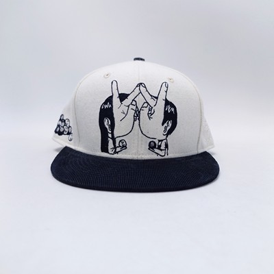 wip_pi two-tone snapback cap, Wool 滑板潮牌联名羊毛款嘻哈帽