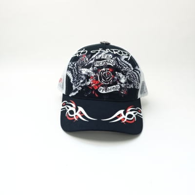 Unisex Life Before Tattoo Trucker Ed Hardy纹身双鹰玫瑰卡车帽