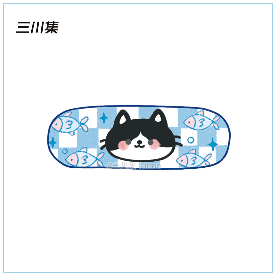 三川集 可爱猫咪纹身贴持久防水身体彩妆创意卡通装饰贴脸部遮瑕