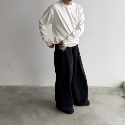 Anniehall26fw 速干排汗机能运动抽绳松紧打底T恤长袖tee