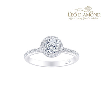 TheLeoDiamond结婚钻戒18K白金