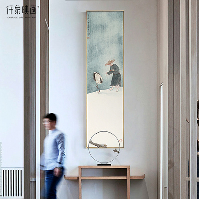 成军x仟象映画 新中式竖版长条玄关走廊装饰画过道墙壁墙面挂画