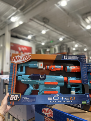 Costco开市客NERF热火精英2.0多配发射器玩具软弹枪儿童8岁+