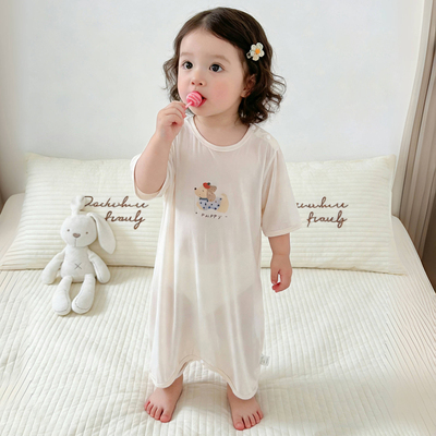 特价夏季婴儿睡衣连体衣服女宝宝空调服夏天防踢被睡袋清凉透气