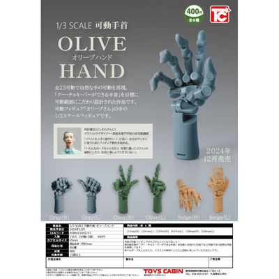 虾壳社 现货日本TOYS CABIN扭蛋 1/3 SCALE 可动手 左手右手 关节