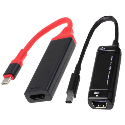 MicroUSB转HDMI母高清投屏线头
