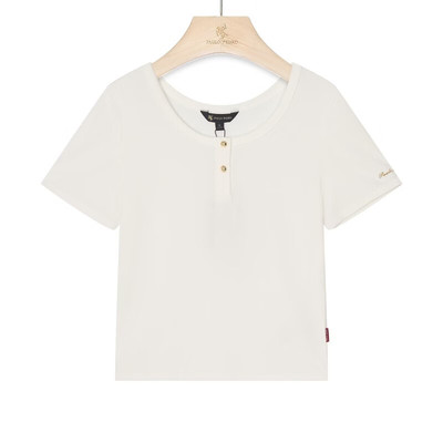 保罗·彼得 专柜同款 女士舒适设计感高弹简约短袖T恤BWFBT00441