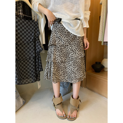 想象SAILORMOON -则层叠设计豹纹气质半身裙(不含上衣+腰带)71222