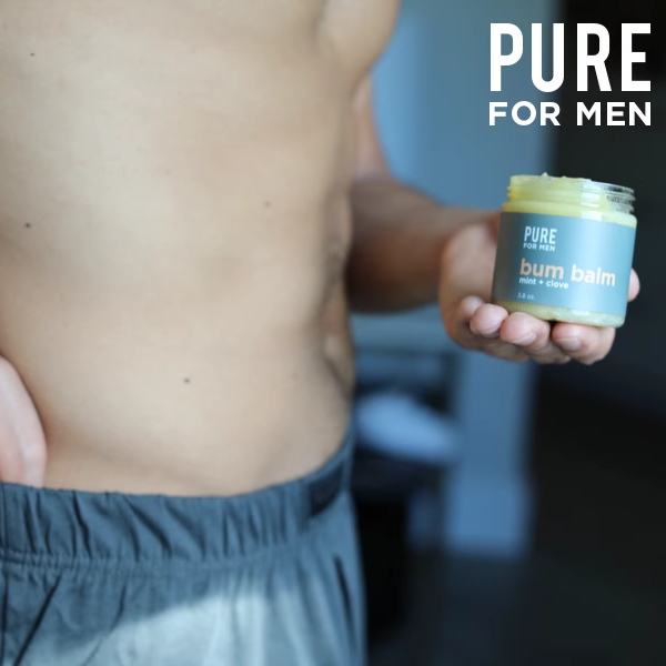 Pure for Men男士天然屁屁膏润肤乳肌肤头发胡须私密处保湿除臭膏