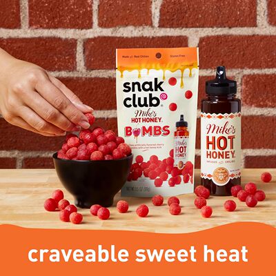 Snak Club - 迈克热辣蜂蜜爆浆耐嚼糖果甜蜜辣味樱桃味糖果软糖