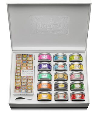 Kusmi Tea - 皇家茶收藏礼盒装 5养生茶5混合5绿茶 100滤纸和茶匙