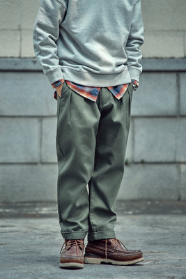 日本进口面料锥形九分裤