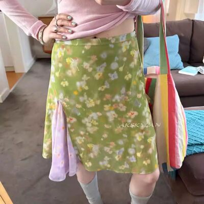 AKskylan韩系甜美撞色拼