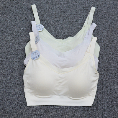 夏季新款加肥内衣无缝美背内衣8682一体式抹胸内搭裸氨莫代尔背心