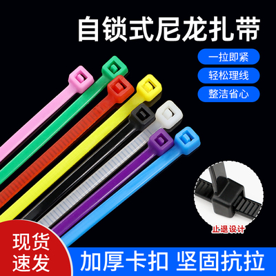 自锁式尼龙扎带塑料固定扣勒绑扎