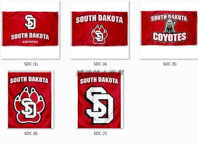 South Dakota Coyotes Flag南达科他州郊狼大学名校校旗海报定制