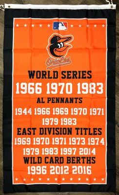 MLB Baltimore Orioles World Series Championship Flag球迷旗帜