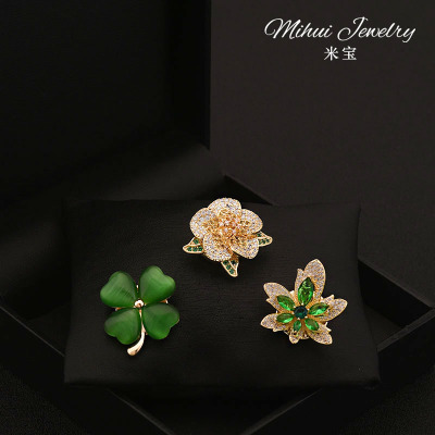 米宝时尚真金电镀磁吸小胸针