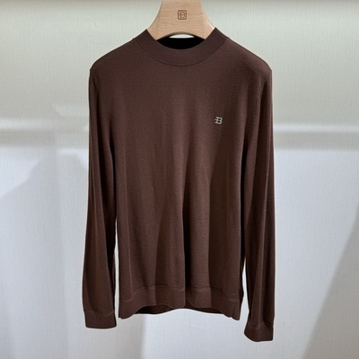 BOSSSUNWEN博斯绅威23秋冬针织圆领羊毛衫133122067160专柜1980