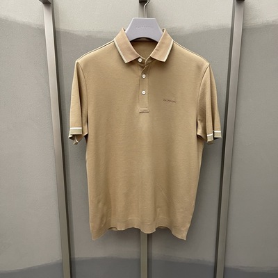 卡尔丹顿男装2022春夏商务都市翻领短袖T恤KCBS20135FAC7吊牌1680