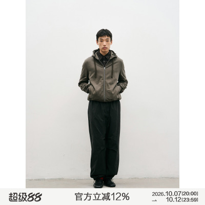 MANUFACTURE 弧线分割连帽卫衣