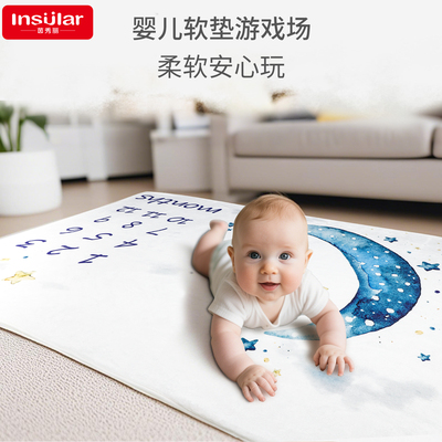 insular527B婴儿拍照背景毯子新生儿满月纪念拍照道具宝宝月份毯