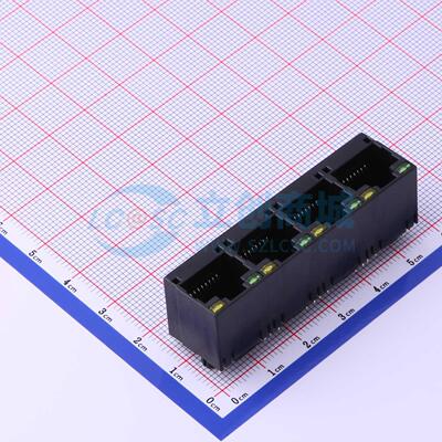 以太网连接器 RC02327 RJ45插座 直插 无屏蔽 原装