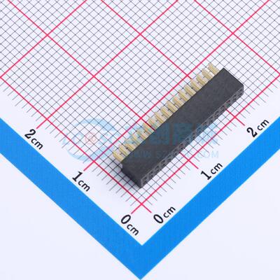 排母 X1321FV-2x17-C43D24 插件,P=1.27mm 2x17P 方孔 电子元器件