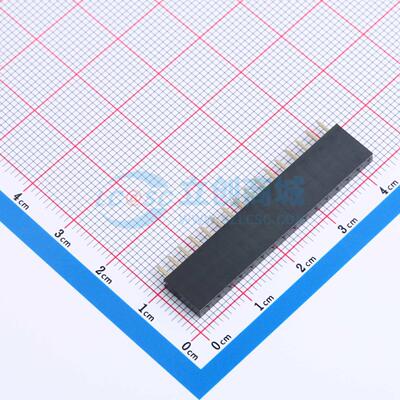 排母 DW254R-11-16-85 插件,P=2.54mm 1x16P 单排 电子元器件配单