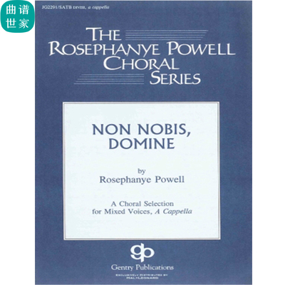 阿卡贝拉Non Nobis Domine SATB SSAA打击乐无伴奏合唱a cappella