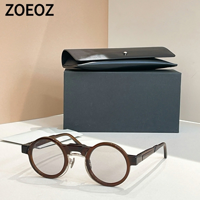 KUB复古圆形墨镜Maske N3男款女款板材近防晒太阳眼镜弹黄腿