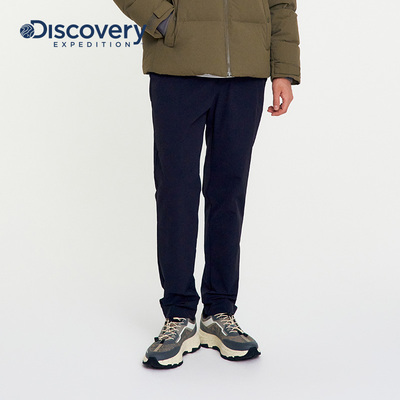 Discovery探索秋冬山系户外露营复古舒适拉绒工装裤男