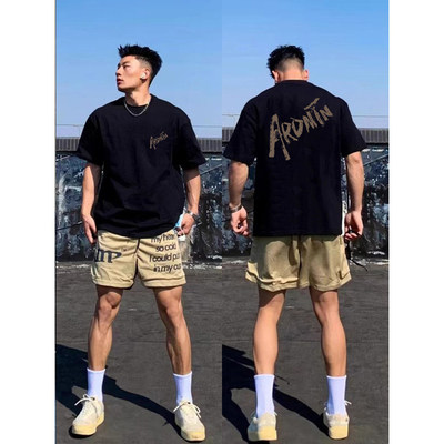 SIMWOOD简木男装时尚潮牌字母短袖T恤夏季男纯棉宽松休闲运动汗衫