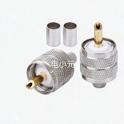 射频连接器UHF公头 UHF-C-J-5压接5DFB/LMR300线缆等