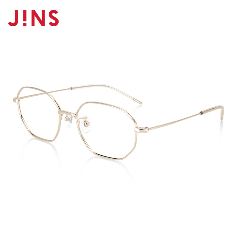 JINS睛姿含镜片近视镜轻量钛框可加防蓝光镜片UTF23S130_虎窝淘