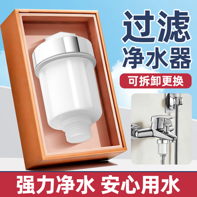 花洒过滤器家用洗澡棉滤芯净水器净化氯淋浴热水器前置通用配件
