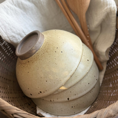 一家小店 粗茶淡饭 粗陶 古朴的自然风中式 吃饭碗喝粥碗