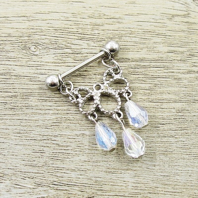 穿刺饰品钛钢乳钉水滴