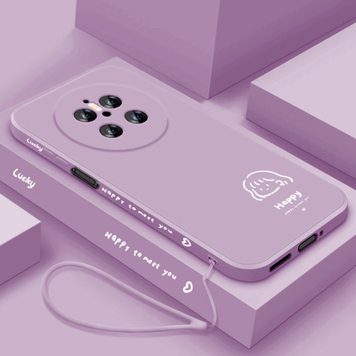 适用华为mate70手机壳新款Mate70Pro+液态硅胶保护套mate70air镜头全包防摔外壳简约男女生Por优享版线条女孩