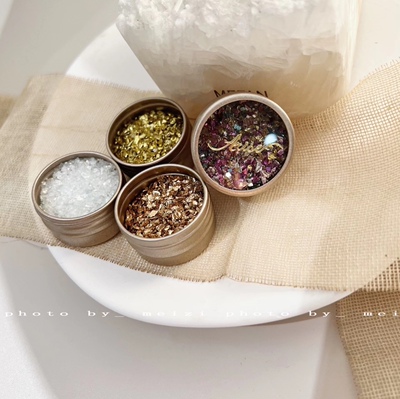 arise白色彩色矿石搭配填埋美甲