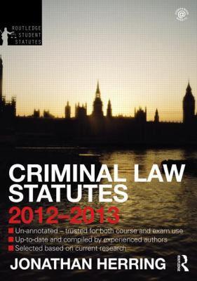 【预售】Criminal Law Statutes 2012-2013