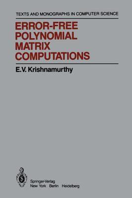 【预售】Error-Free Polynomial Matrix Computations