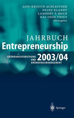 【预售】Jahrbuch Entrepreneurship 2003/04: