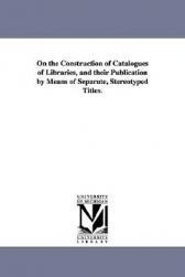【预售】On the Construction of Catalogues of Libraries, and