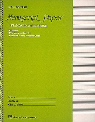 【预售】Standard Wirebound Manuscript Paper (Green Cover)