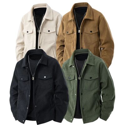 New simple and versatile corduroy spring long-sleeved jacket