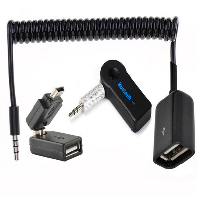 aux音频线35插U盘连接圆头汽车载